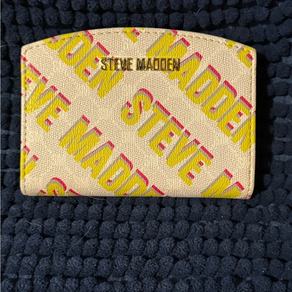 Steve Madden | Bags | Steve Madden Neon Logo Wristlet Wallet Faux ...